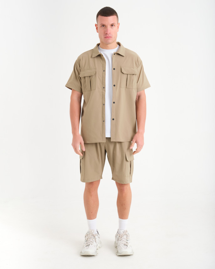 Cargo utility co-ord set in Beige | Men's Clothing & Fashion | HisColumn