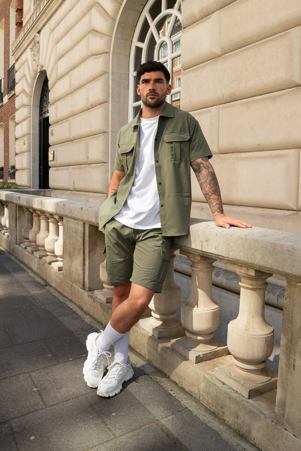 Cargo utility co-ord set in Olive | Men's Clothing & Fashion | HisColumn
