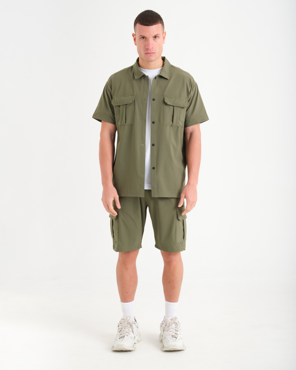 Cargo utility co-ord set in Olive | Men's Clothing & Fashion | HisColumn