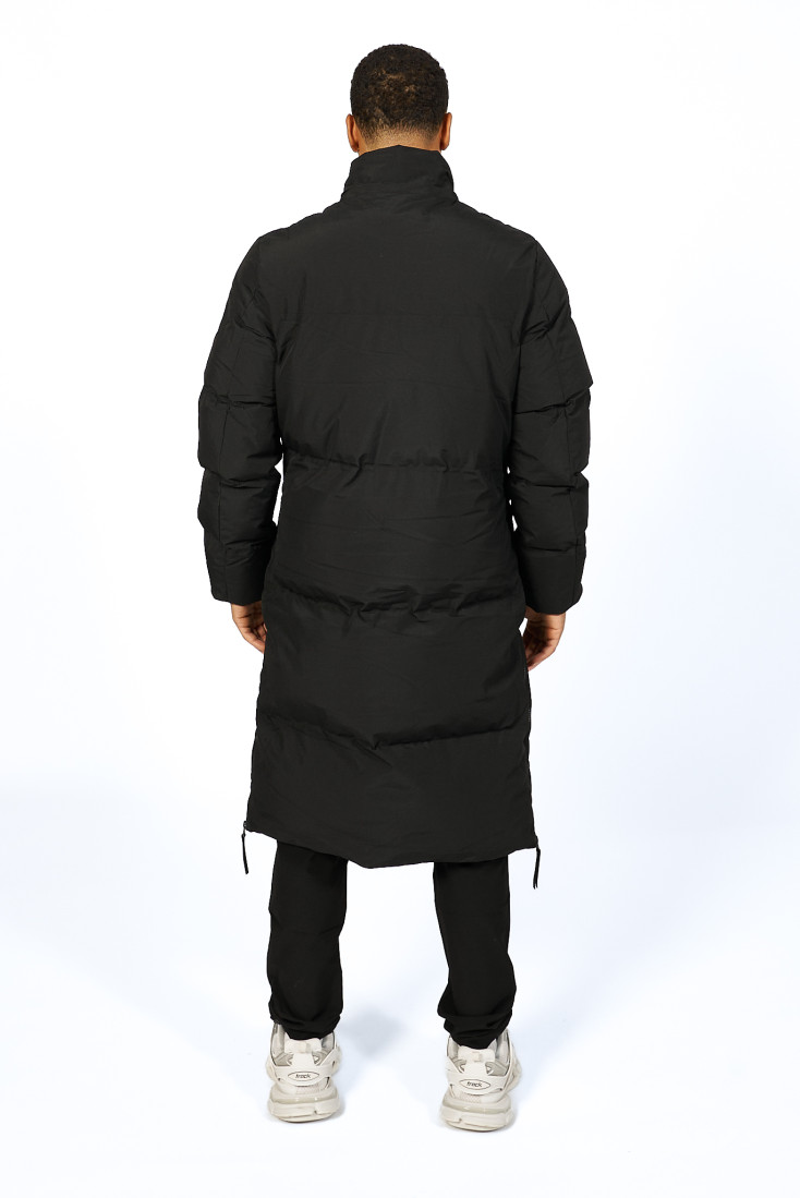 Longline Quilted Jacket in Black | Men's Clothing & Fashion | HisColumn